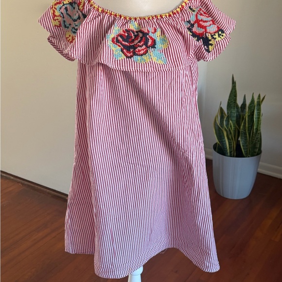 Main Strip | Dresses | Main Strip Red And White Striped Kids Dress With ...